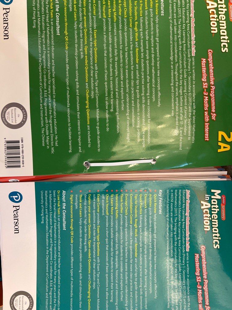 Mathematics in Action 2A and B 2021 edition, 興趣及遊戲, 書本 & 文具, 教科書 ...