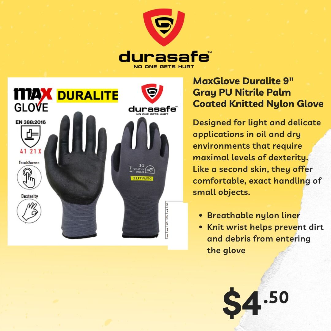 MaxGlove - Durasafe Safety Gloves, Men's Fashion, Watches & Accessories, Gloves on Carousell