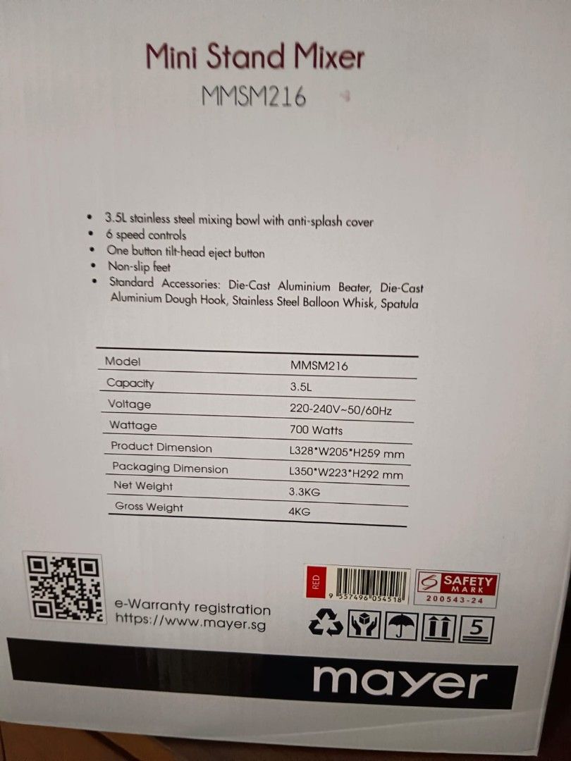 Mayer Mini Stand Mixer, TV & Home Appliances, Kitchen Appliances, Hand & Stand Mixers on Carousell