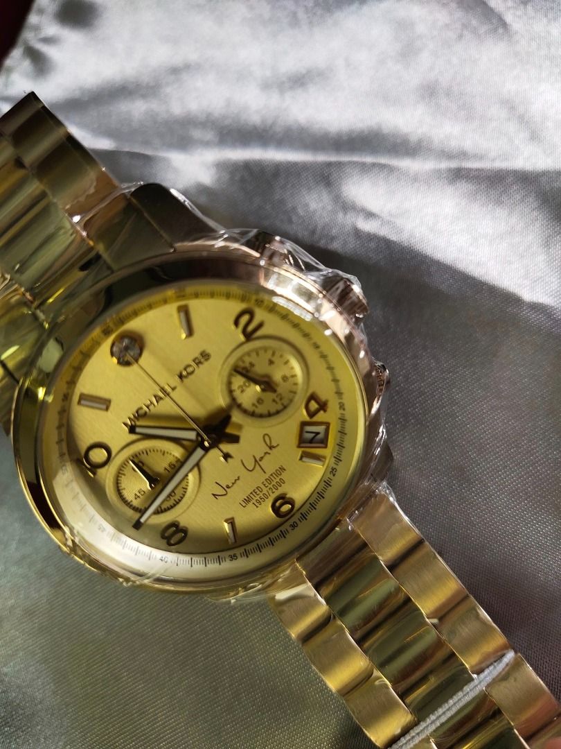 Michael Kors New York Limited Edition Yellow Gold Tone Dial Case ...