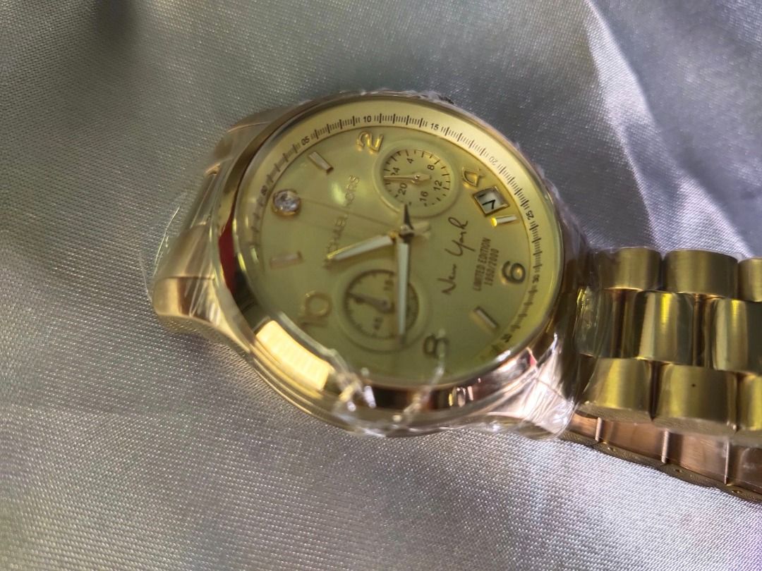 Michael Kors New York Limited Edition Yellow Gold Tone Dial Case ...