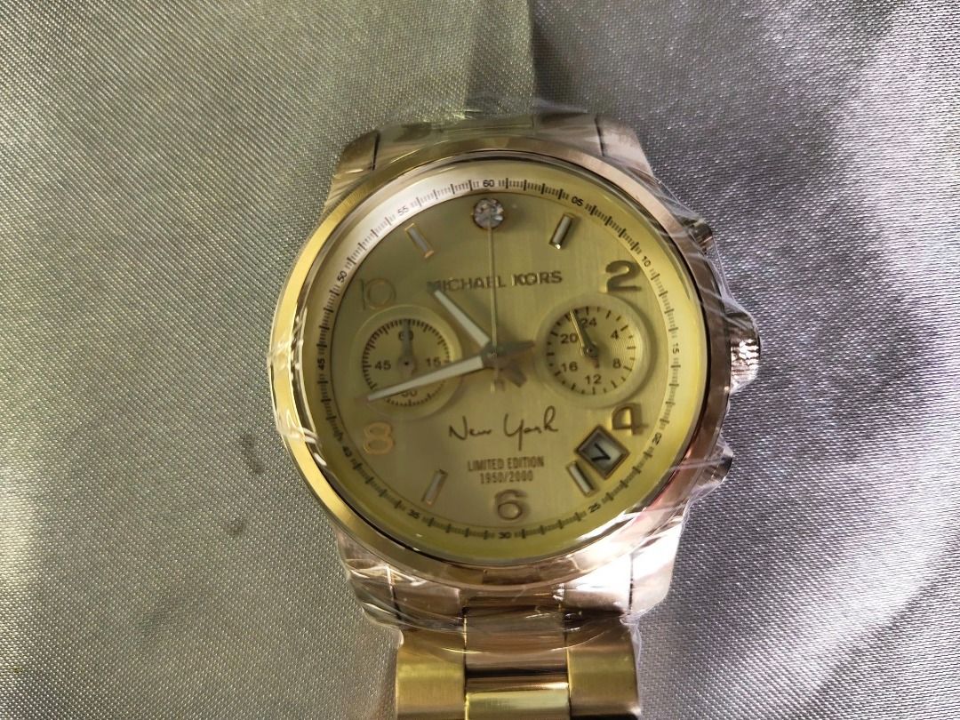 Michael Kors New York Limited Edition Yellow Gold Tone Dial Case ...