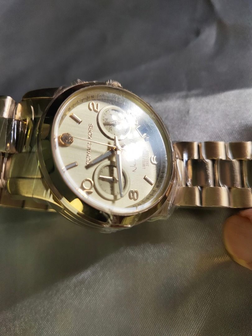 Michael Kors New York Limited Edition Yellow Gold Tone Dial Case ...