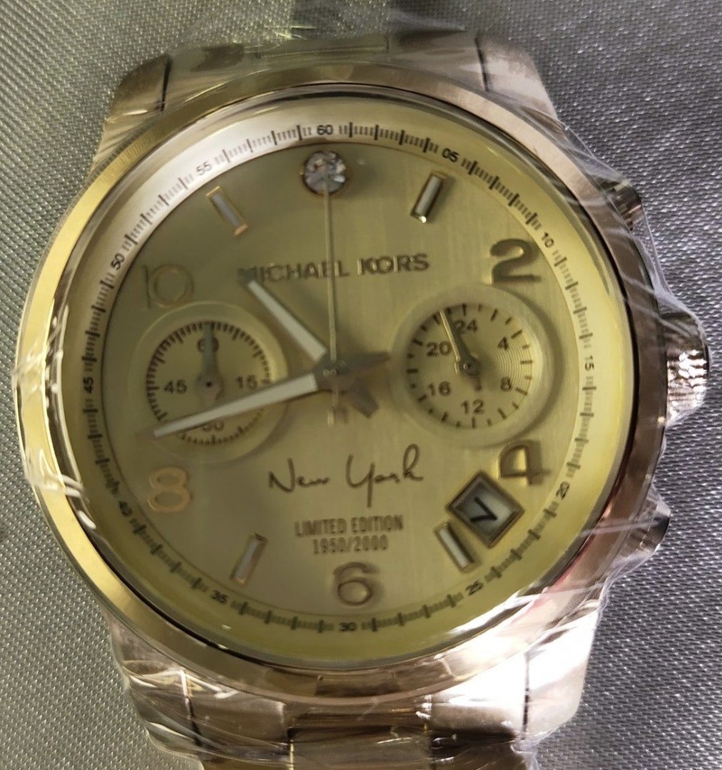 Michael Kors New York Limited Edition Yellow Gold Tone Dial Case ...