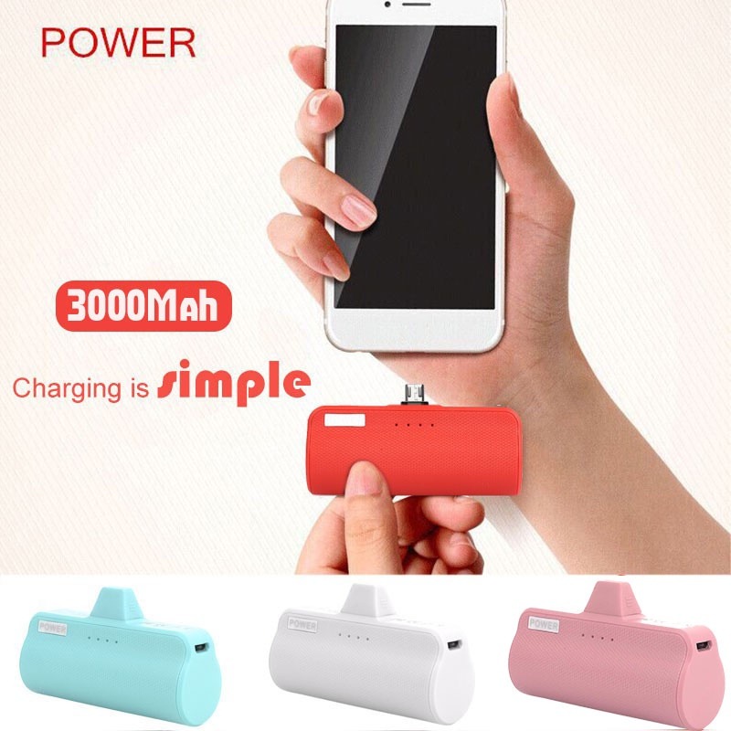 Mini Powerbank 3000 Mah Power Charging Power Bank Android Micro USB Powerbank /Powerbank Fast ...