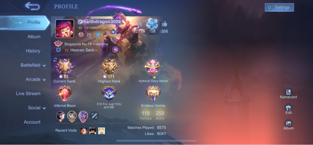 Mlbb account 253 skins 4 collector many limited, Video Gaming, Video ...