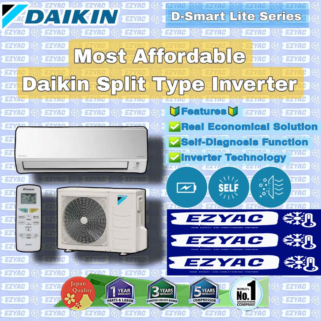 Most Affordable Daikin Split Type Inverter 0.8HP, TV & Home Appliances ...
