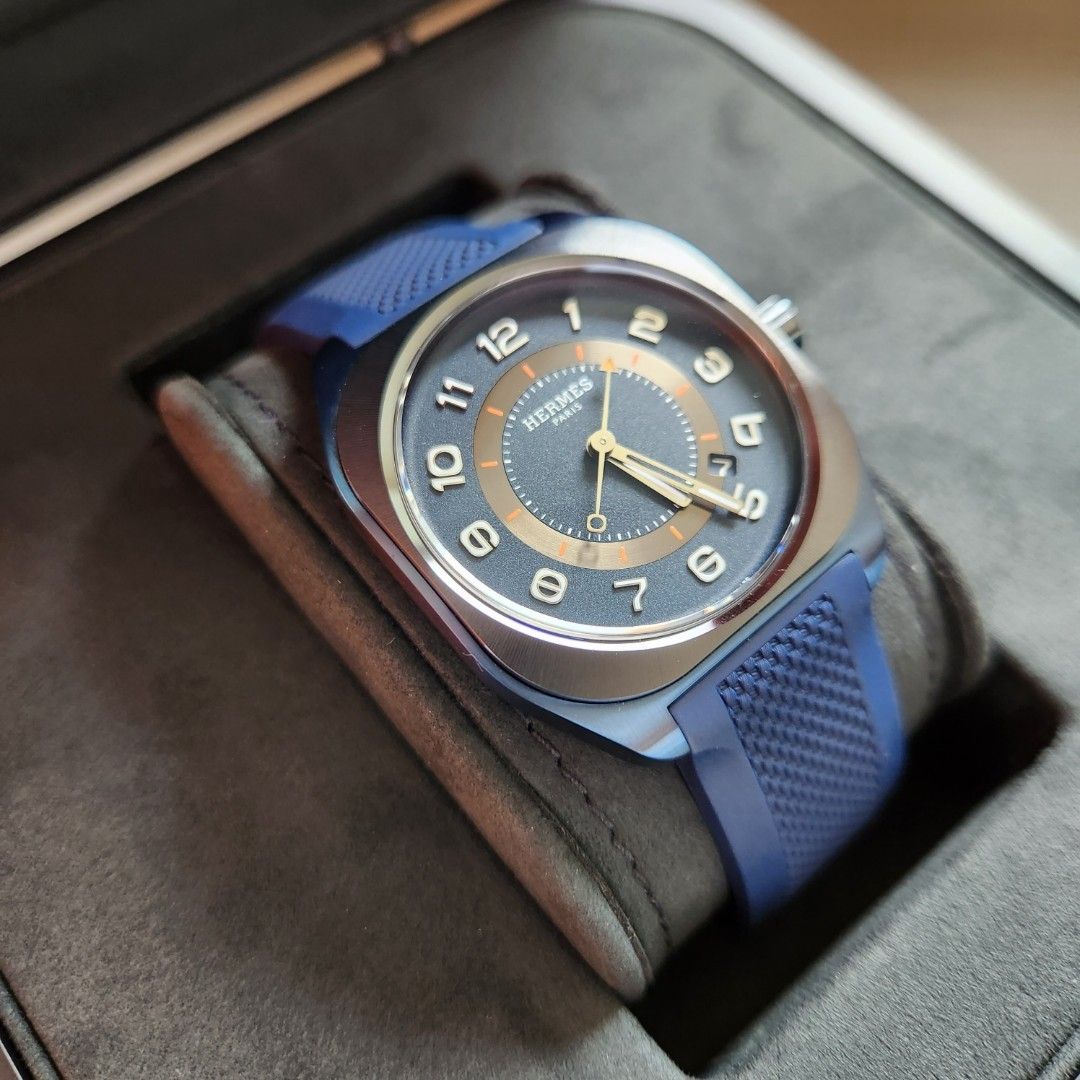 New Hermes Blue Titanium H08 Automatic watch 42mm, Luxury, Watches on ...