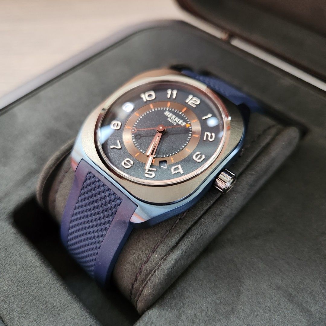 New Hermes Blue Titanium H08 Automatic watch 42mm, Luxury, Watches on ...