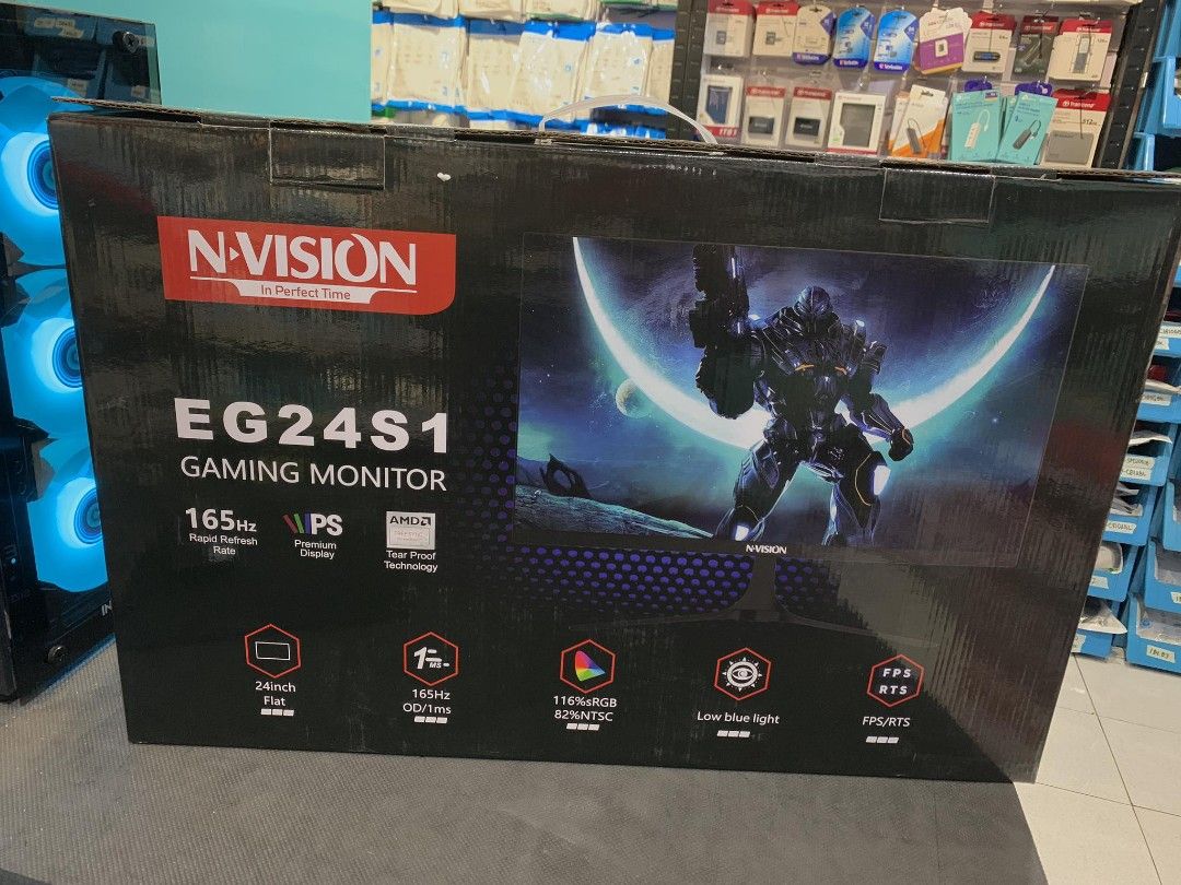 Nvision 23.8" IPS Panel 165Hz LED Gaming Monitor FHD AMD Freesync DP ...