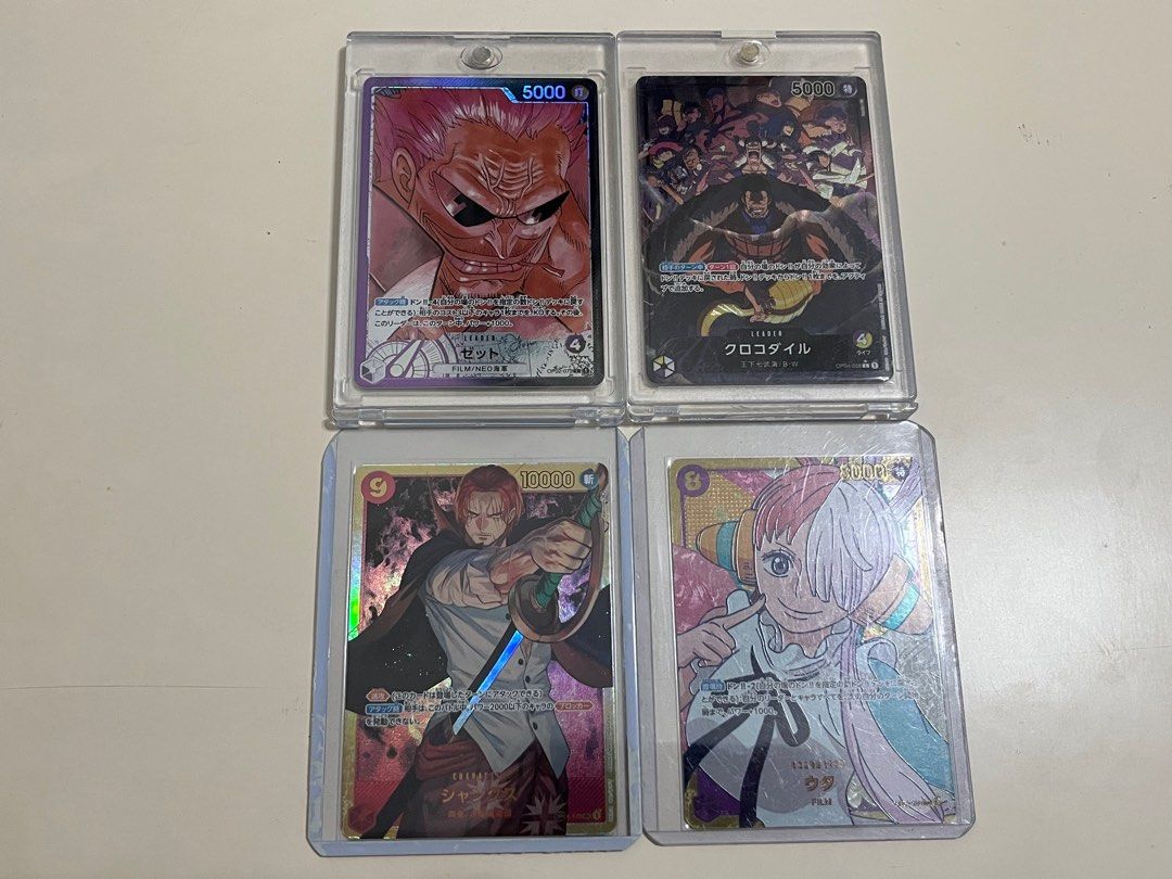 One Piece TCG Leader aa/ SEC Lot (Shanks, Uta, Crocodile, Zephyr ...