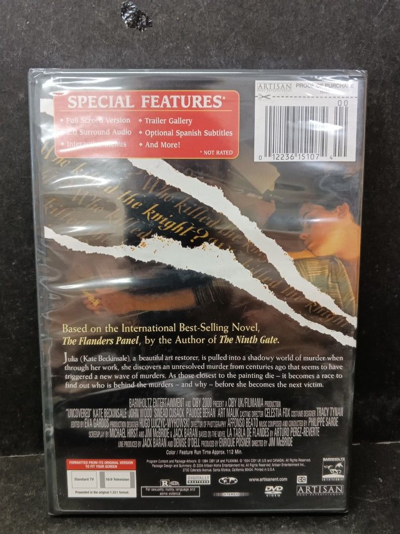 Original DVD: UNCOVERED - Kate Beckinsale, John Wood, Sinead Cusack ...