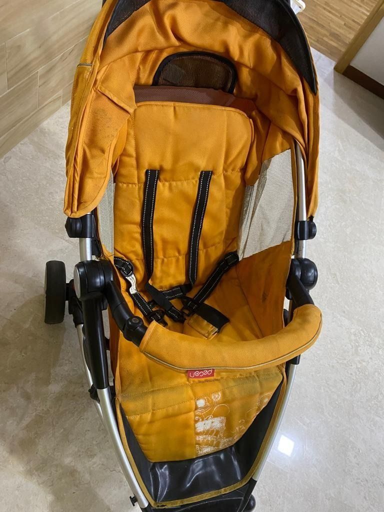 Pecon baby stroller (orange colour), Babies & Kids, Going Out ...