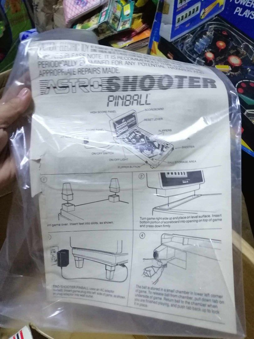 Grandstand Pinball wizard vintage with ac/dc adaptop, Hobbies & Toys ...