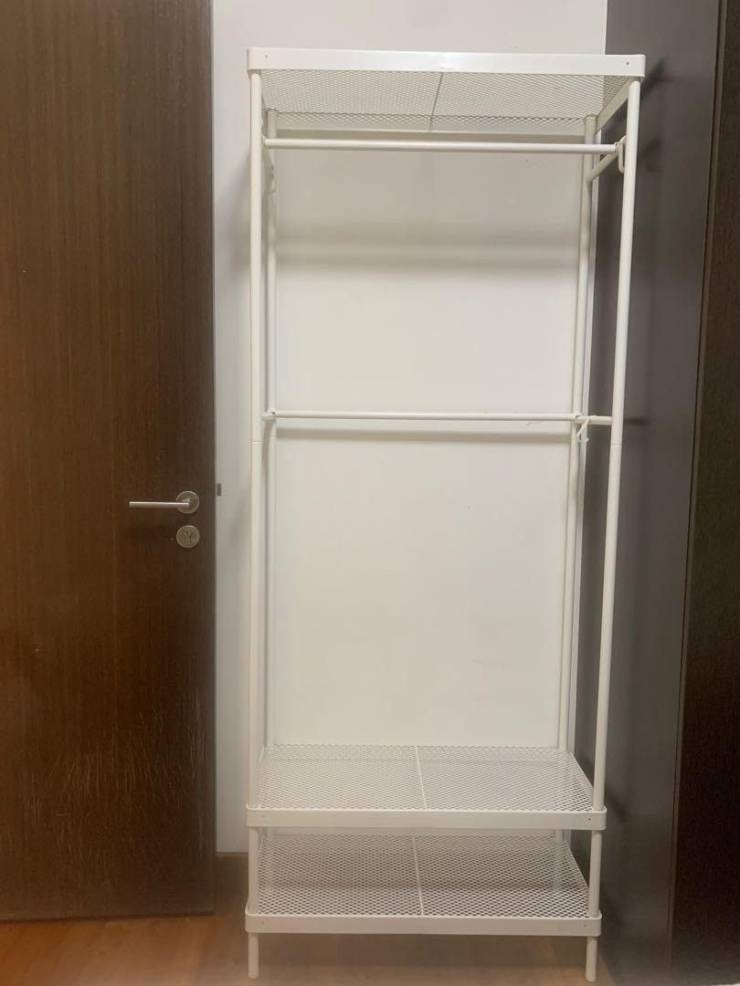 Pj: Rak baju Ikea Mulig, cloth hanger railing STAINLESS steel rack ... Pj: Rak baju Ikea Mulig, cloth hanger railing STAINLESS steel rack ...