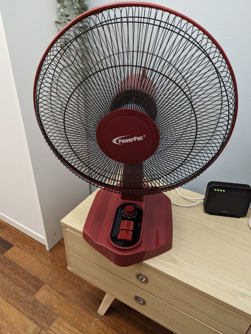PowerPac PPTF16 16" Desk Fan with Oscillation & Timer, TV & Home ...
