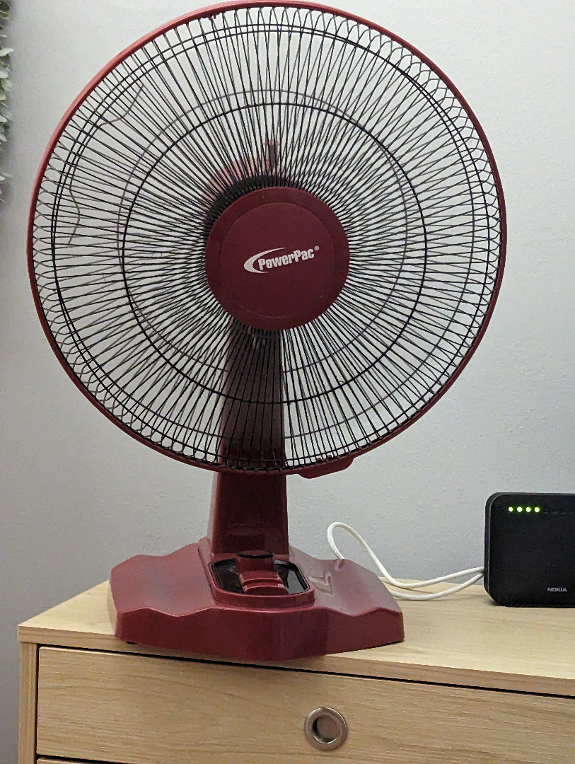 PowerPac PPTF16 16" Desk Fan with Oscillation & Timer, TV & Home ...