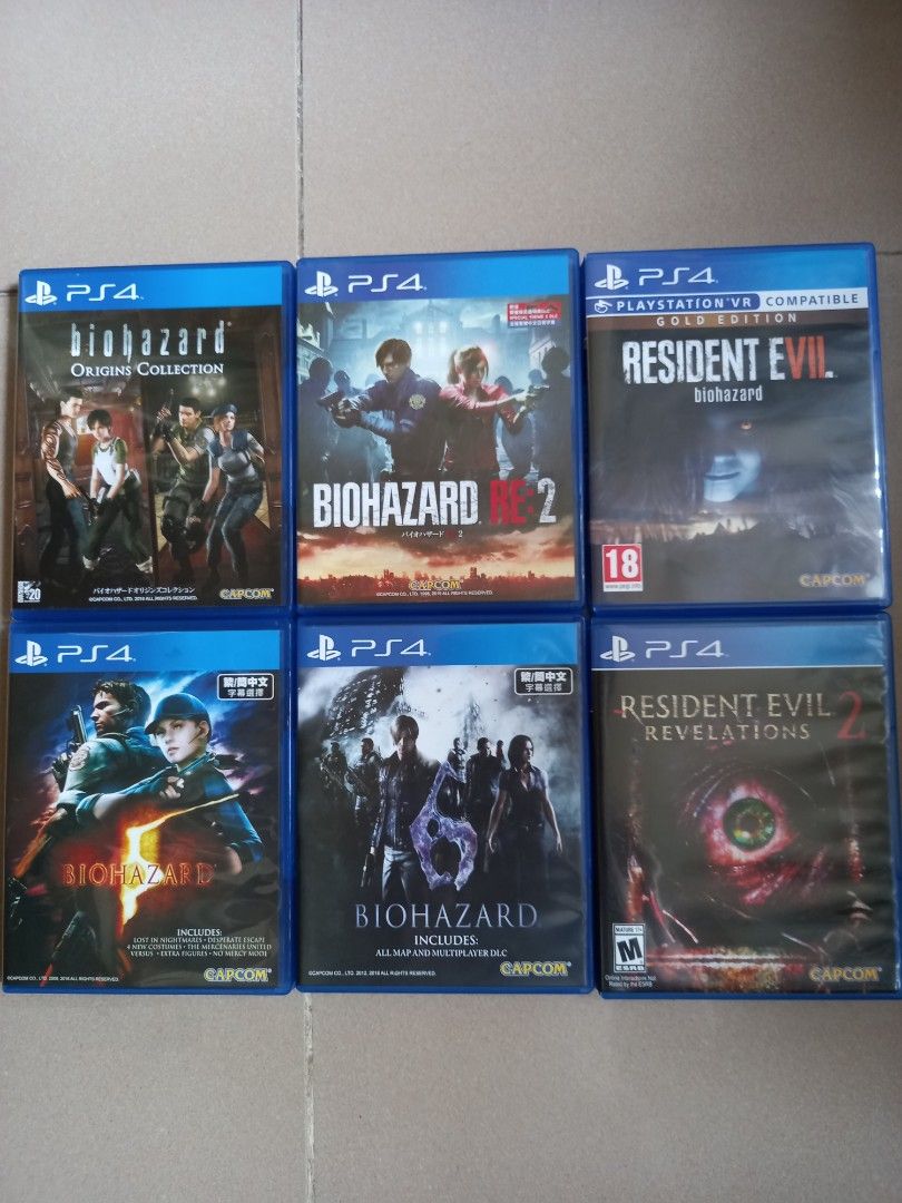 PS4 games biohazard 0+1 生化危機0 生化危機1 中文版 re2 生化危機2 biohazard 2 中文版 ...