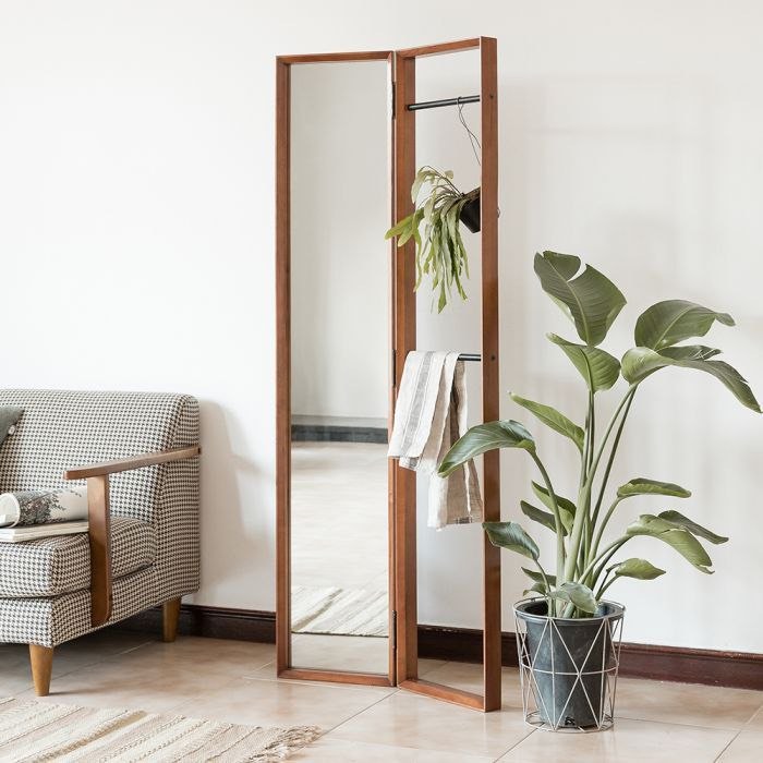 Standing Mirror (Scanteak Commune Noden Vintage Mid Century Minimalist ...