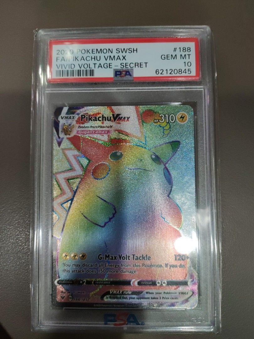 Rainbow Pikachu vmax PSA 10, Hobbies & Toys, Memorabilia & Collectibles ...