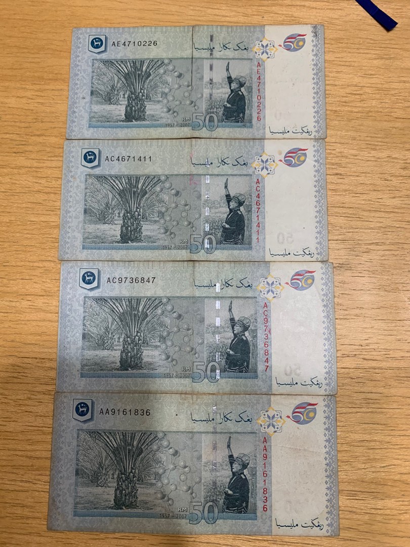 Rm50 50th anniversary banknotes, Hobbies & Toys, Collectibles ...