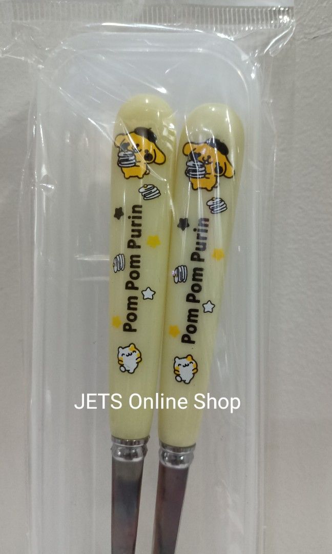 Sanrio Characters Spoon and Fork Set with Case Kerokerokeroppi ...