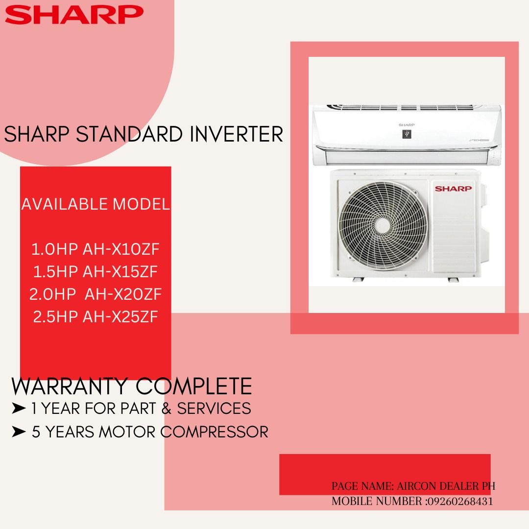 SHARP STANDARD INVERTER, TV & Home Appliances, Air Conditioning and ...
