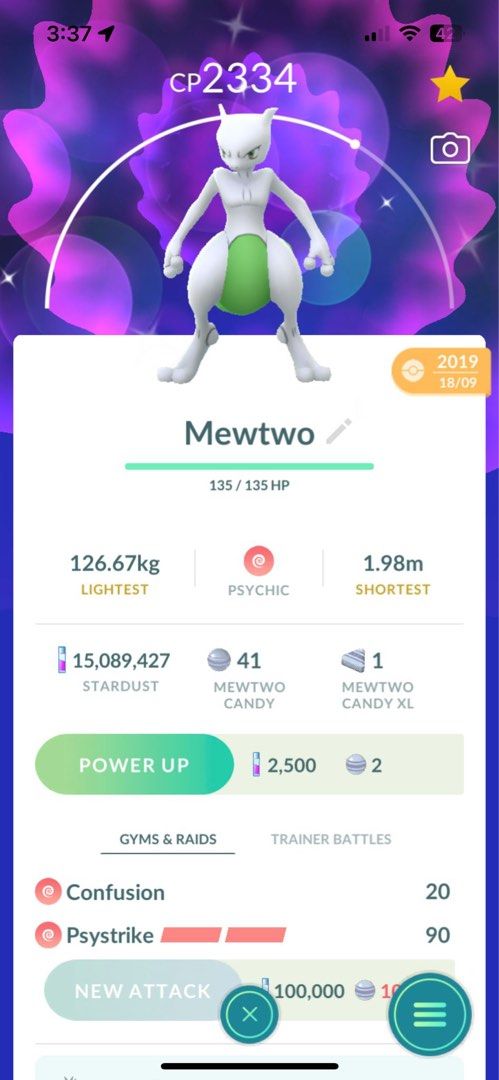 Shiny Mewtwo Pokemon Go, Hobbies & Toys, Toys & Games on Carousell