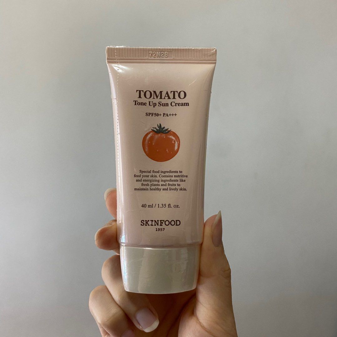 SKINFOOD Tomato Tone Up Sun Cream Sunblock Sunscreen SPF50+, Beauty ...