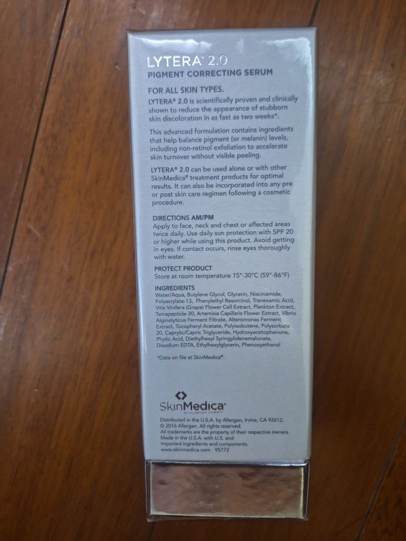 Skinmedica 2.0 亮白淡斑精華 Lytera 2.0 Pigment correcting Serum 2oz 60ml Skin Medica, 美容＆個人護理, 健康及美容 ...