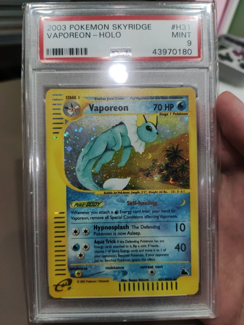 Skyridge Vaporeon Holo psa 9, Hobbies & Toys, Memorabilia ...
