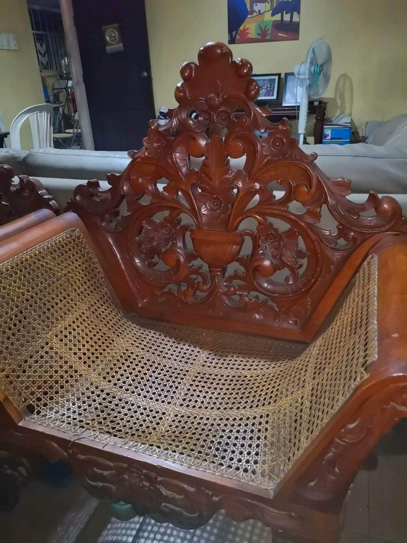 Solid Narra Cleopatra Sofa Solihiya Set on Carousell