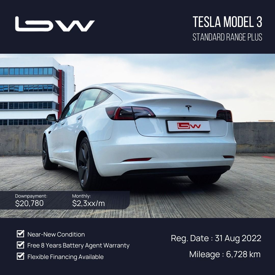 Tesla Model 3 Electric Standard Plus (A), Cars, Used Cars on Carousell