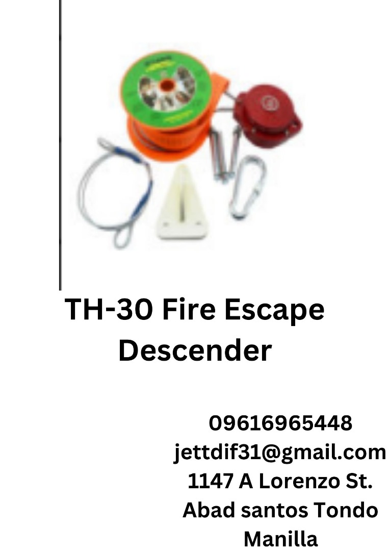 TH-30 Fire Escape Descender, Commercial & Industrial, Construction & Building Materials on Carousell