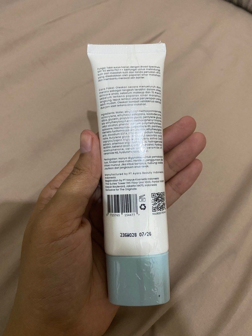 The Originote Ceramella Sunscreen SPF50 PA+++ Serum Sunscreen untuk ...