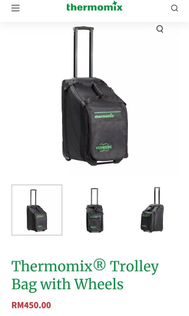 Thermomix Trolley Bag with Wheels, Furniture & Home Living, Kitchenware ...