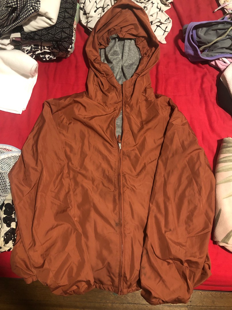 Uniqlo Reversible Parka (Rust & Gray), Women's Fashion, Coats, Jackets ...
