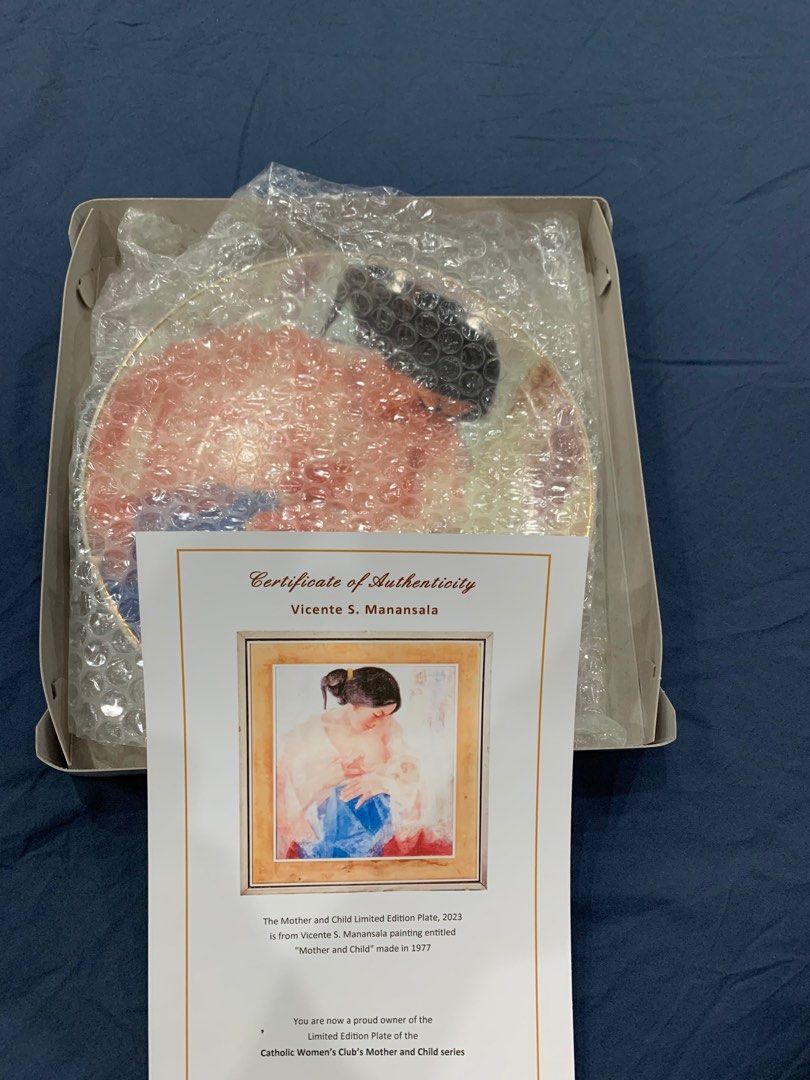 Vicente Manansala Art Plate " Mother and Child" on Carousell