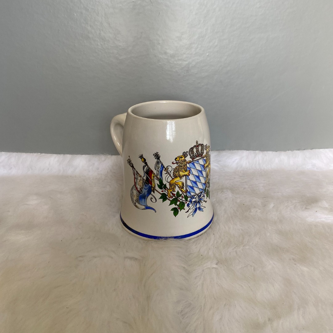 Vintage Bavaria Crest Bayern Germany Stoneware Beer Stein Mug on Carousell