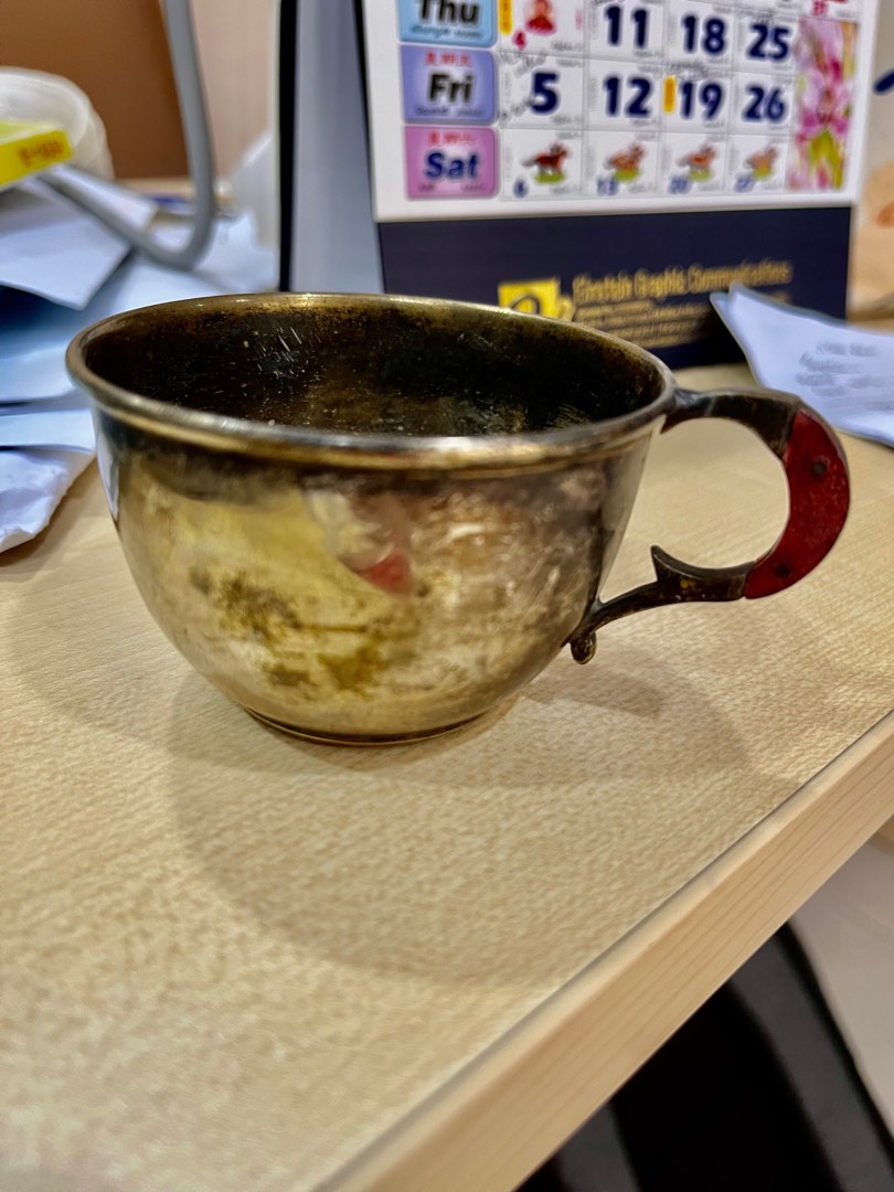 Vintage metal teacup, Hobbies & Toys, Collectibles & Memorabilia ...