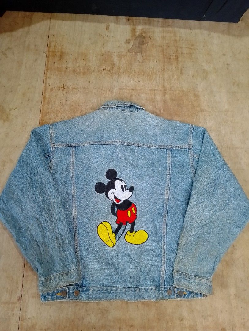 VINTAGE MICKEY MOUSE DENIM JEANS JACKET on Carousell