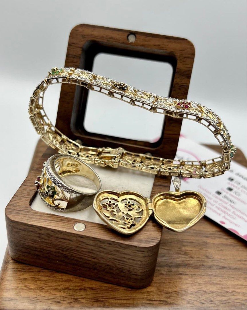 vintage ROSS SIMONS set of bracelet, pendant & ring on Carousell