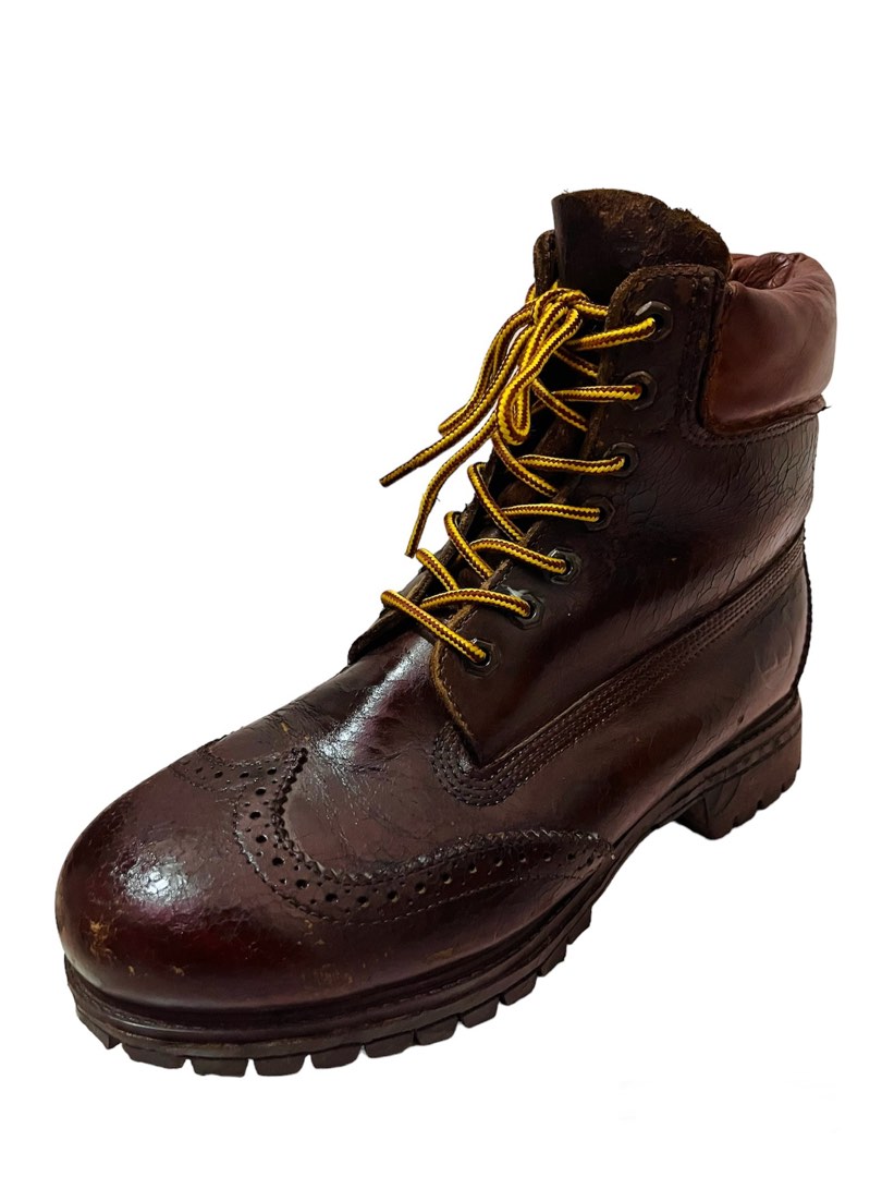 VINTAGE TIMBERLAND BOOTS WINGTIP DESIGN MADE IN USA/WORK WEAR BOOTS ...