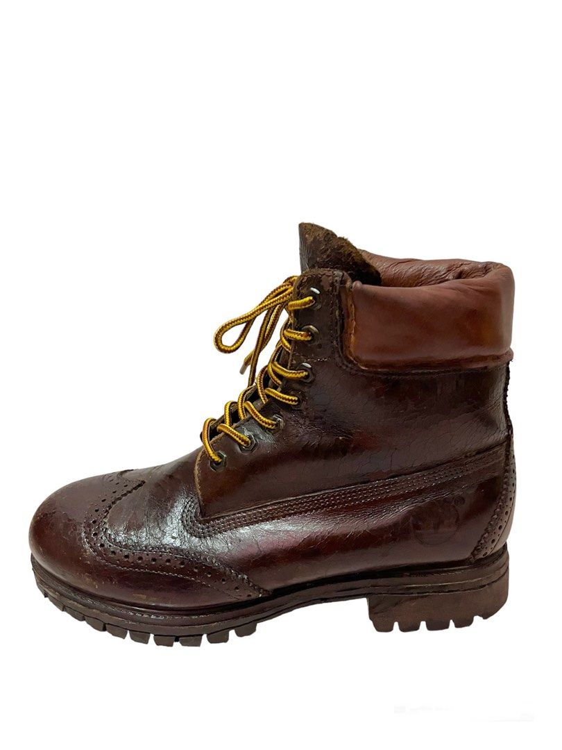 VINTAGE TIMBERLAND BOOTS WINGTIP DESIGN MADE IN USA/WORK WEAR BOOTS ...