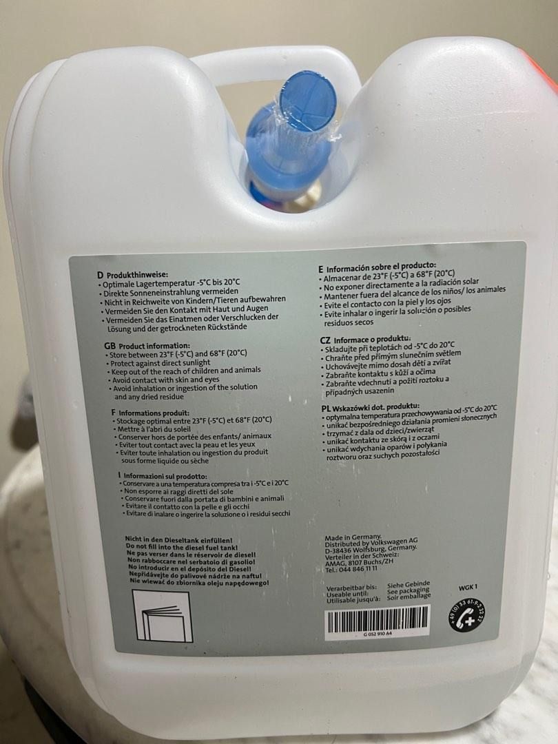 Volkswagen Original Adblue Solutions 10 litres (Free Delivery with each ...