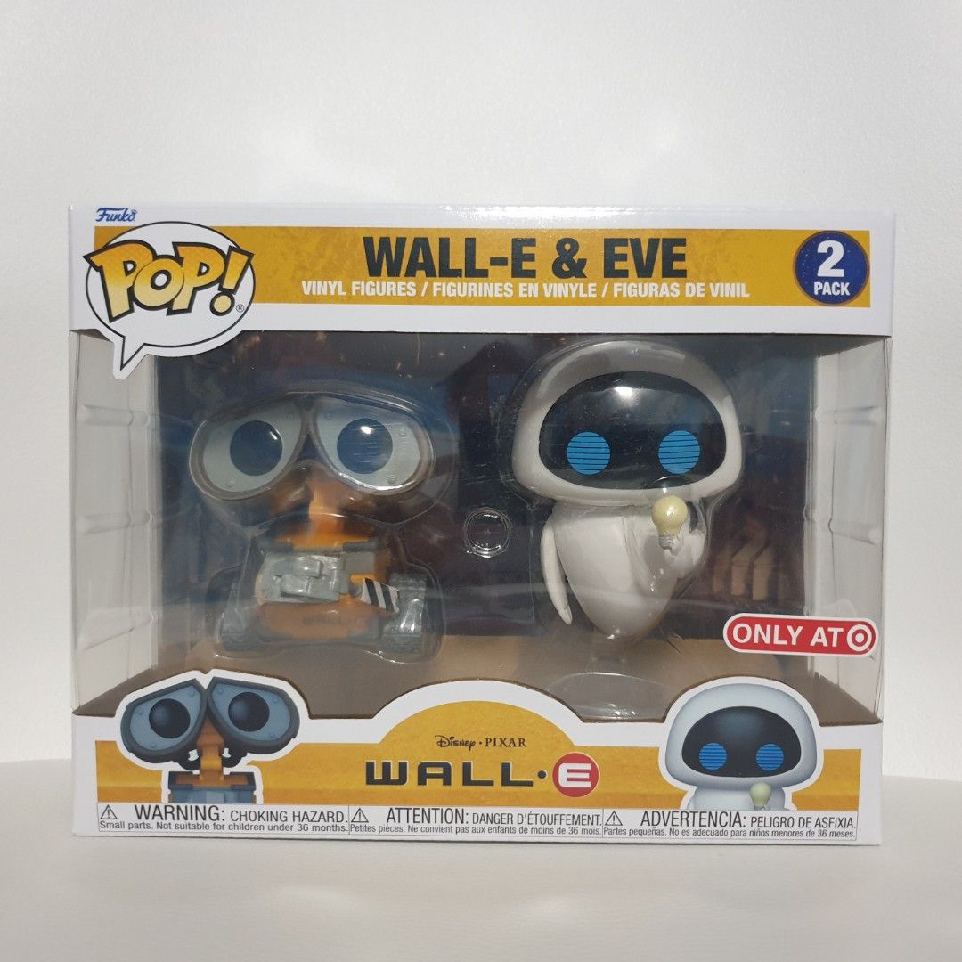 WALL-E & EVE Disney Pixar Wall-E Target Exclusive 2 Pack Funko Pop on Carousell