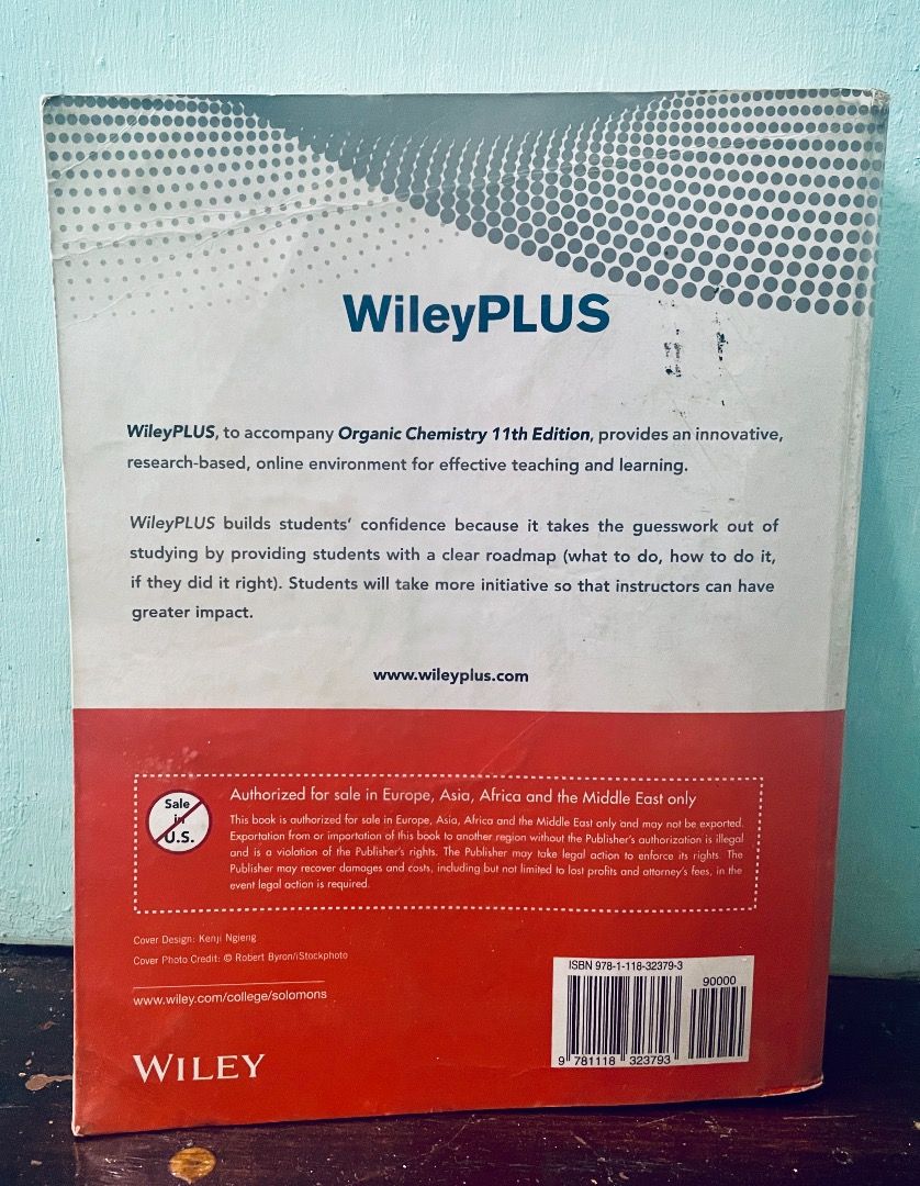Wiley 11th Ed. Organic Chemistry: International Student version ...