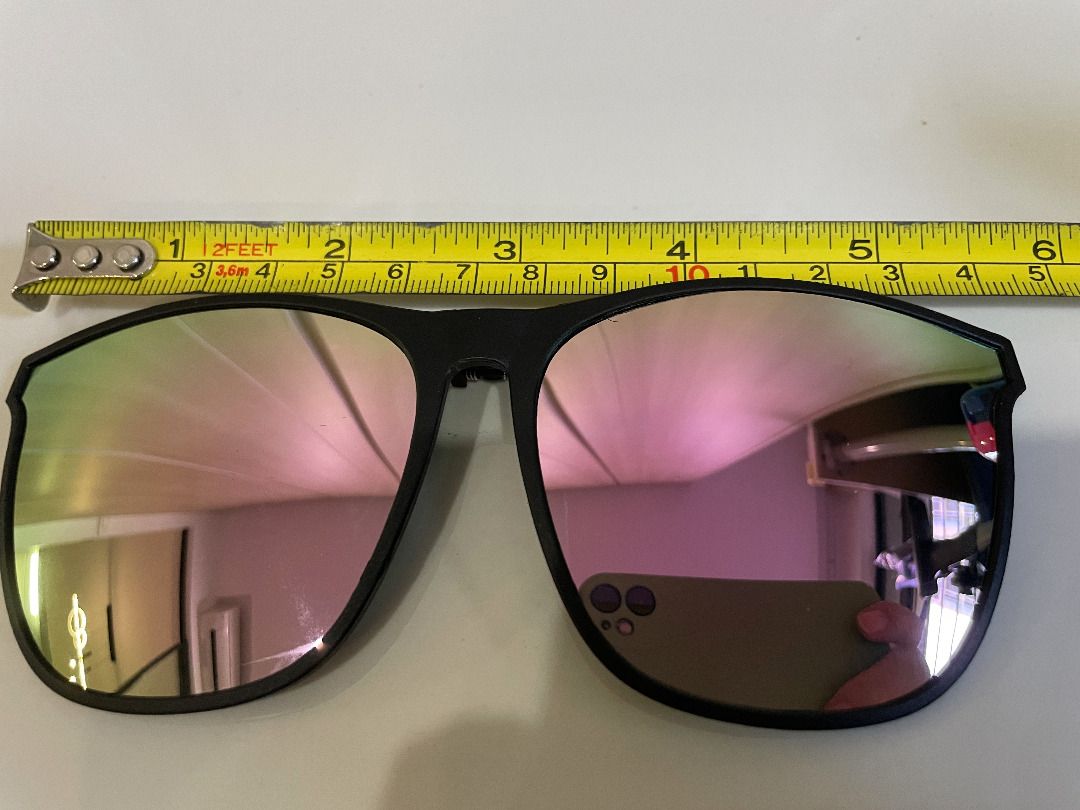 Women And Men Clip On Sunglasses Sun Shade Clip On Flip Up Removable Attach Yellow Pink Detachable