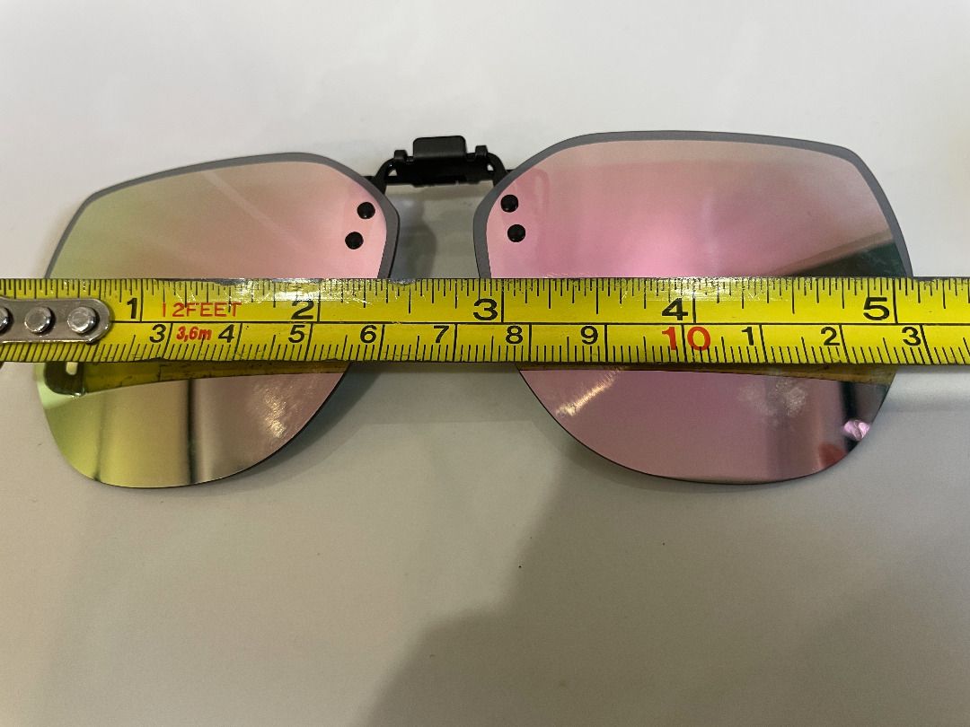 Women And Men Clip On Sunglasses Sun Shade Clip On Flip Up Removable Attach Yellow Pink Detachable