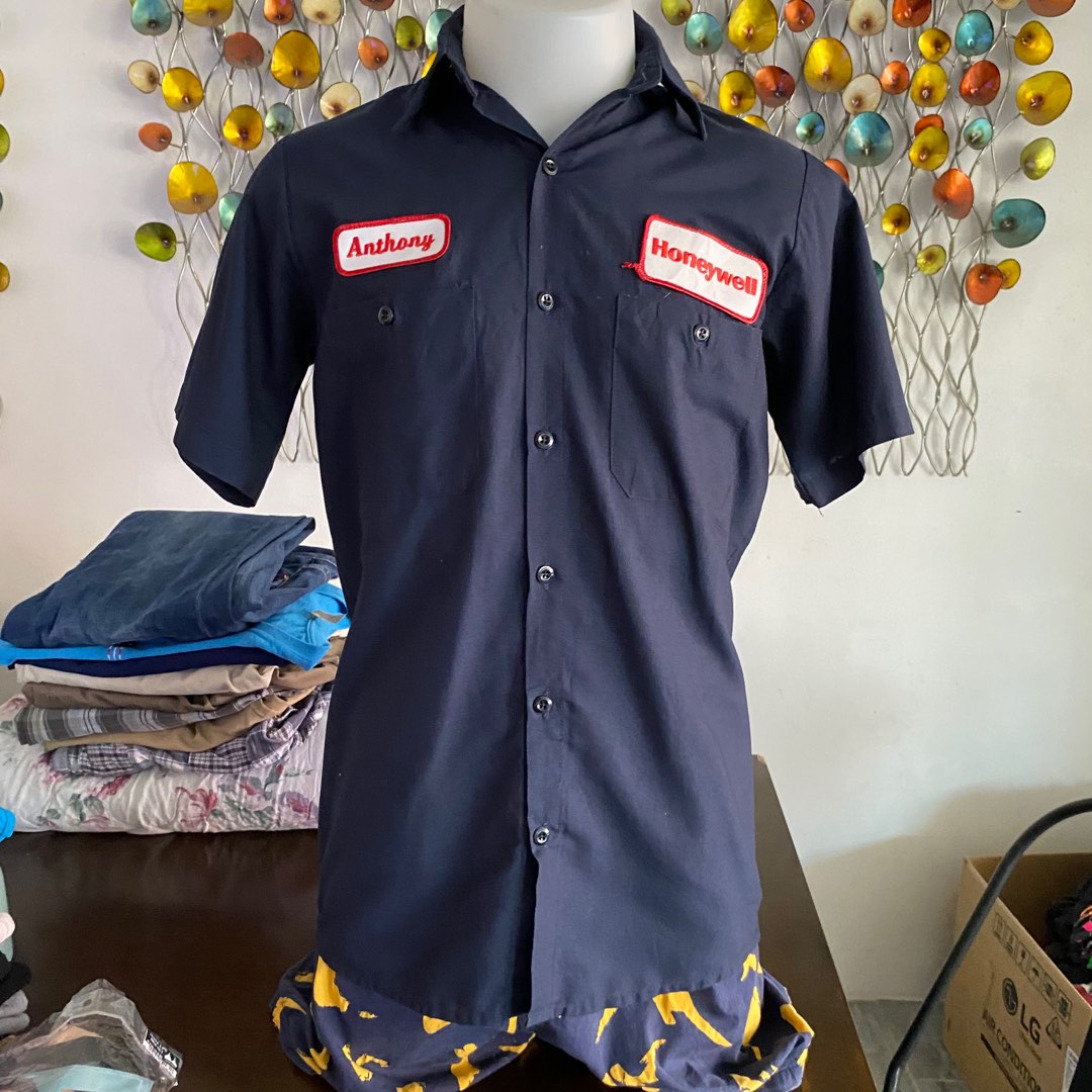 Workwear Short Sleeves Polo Mechanic polo patches style, Men's Fashion ...